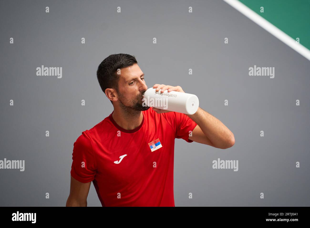 Novak Djokovic of Serbia practice in Valencia Davis Cup Finals, Group C ...