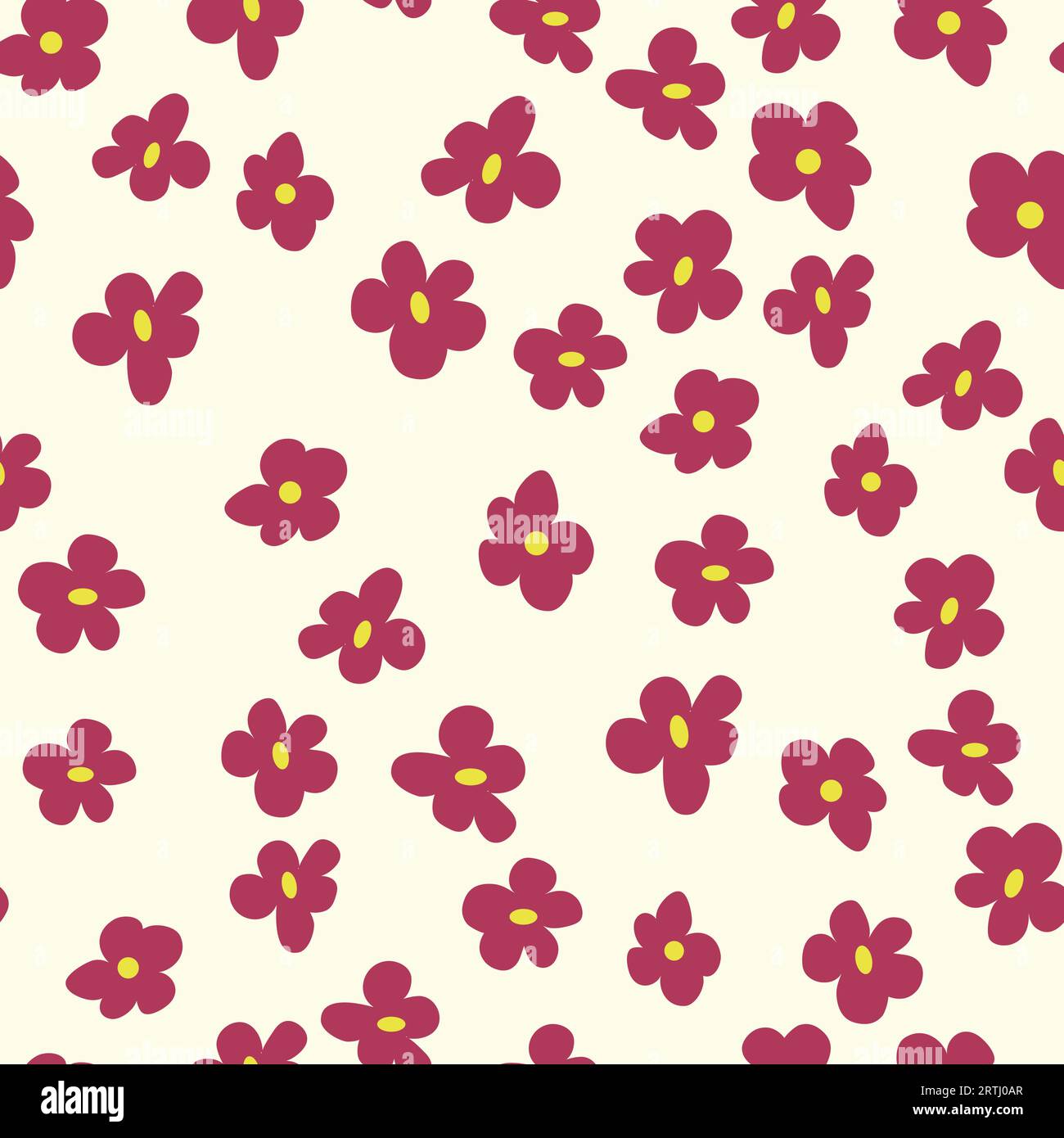 Boho Floral vintage seamless pattern. Hippie flower power retro textile ...