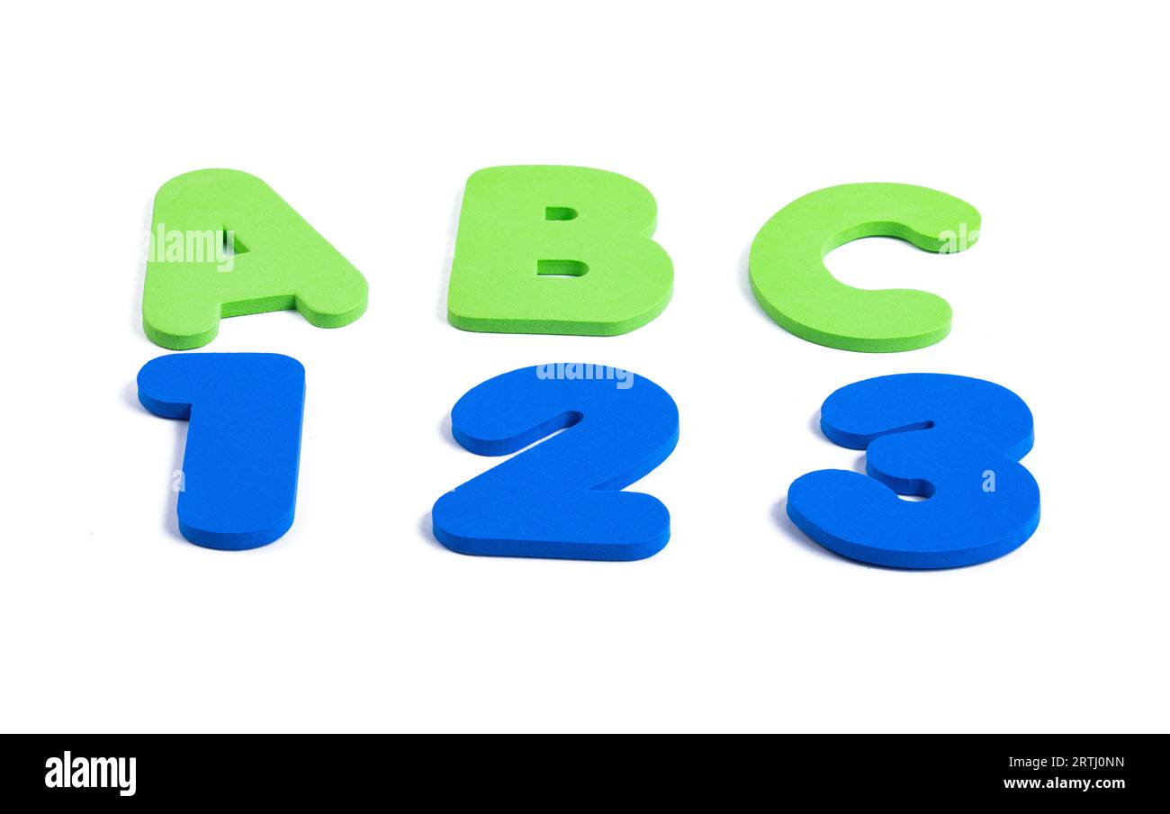 Plastic colored alphabet letters Cut Out Stock Images & Pictures - Alamy