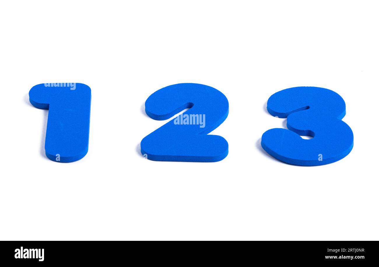 colored letters and numbers isolated on white background Stock Photo ...