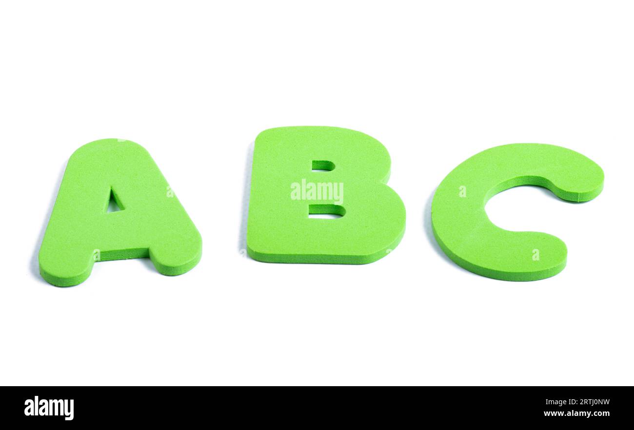 colored letters and numbers isolated on white background Stock Photo ...