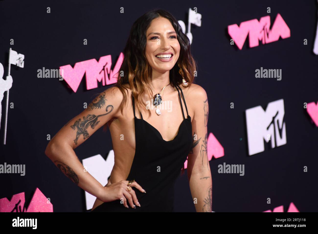 New Jersey, USA. 12th Sep, 2023. Tefi Pessoa walking on the red carpet ...