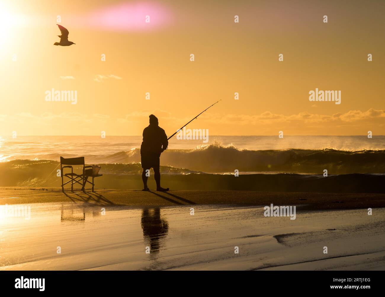 Fishing pole and chair hi-res stock photography and images - Alamy