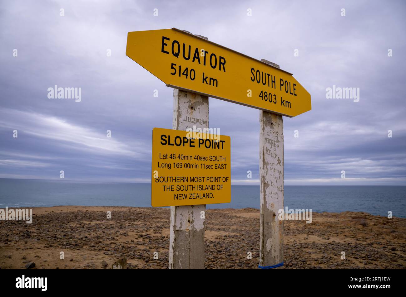 Slope Point, the most southern place in New Zealand Stock Photo - Alamy