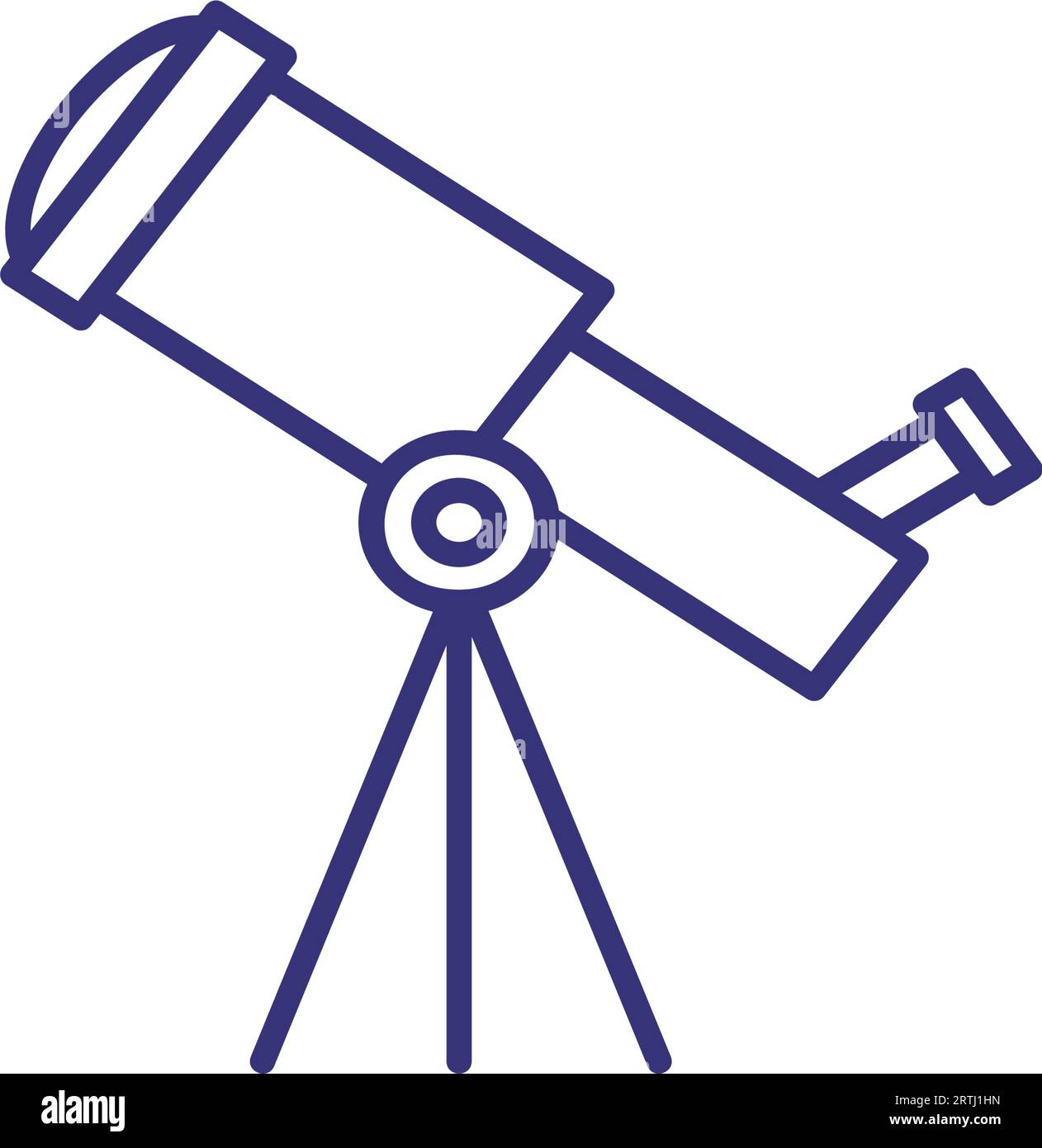 Planetarium telescope icon outline Cut Out Stock Images & Pictures - Alamy