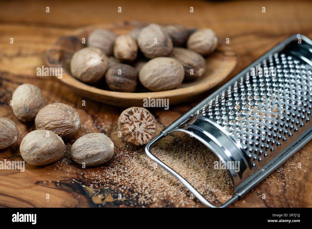 Muscat Fruits of the Nut tree Myristica fragrans Stock Photo - Alamy