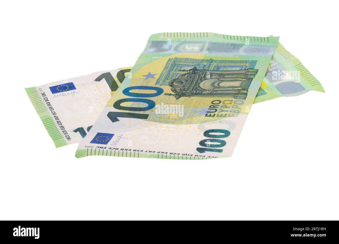 Euro banknotes isolated on white background Stock Photo - Alamy