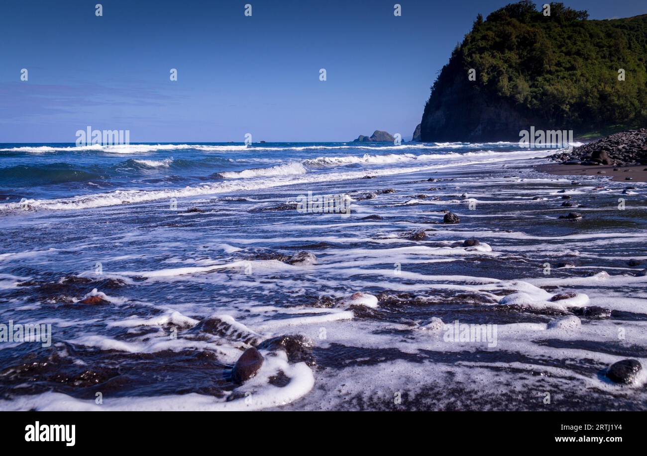 Black Sand Pebble Beach in Pololu Valley, Hawaii: Big Island has a lot ...