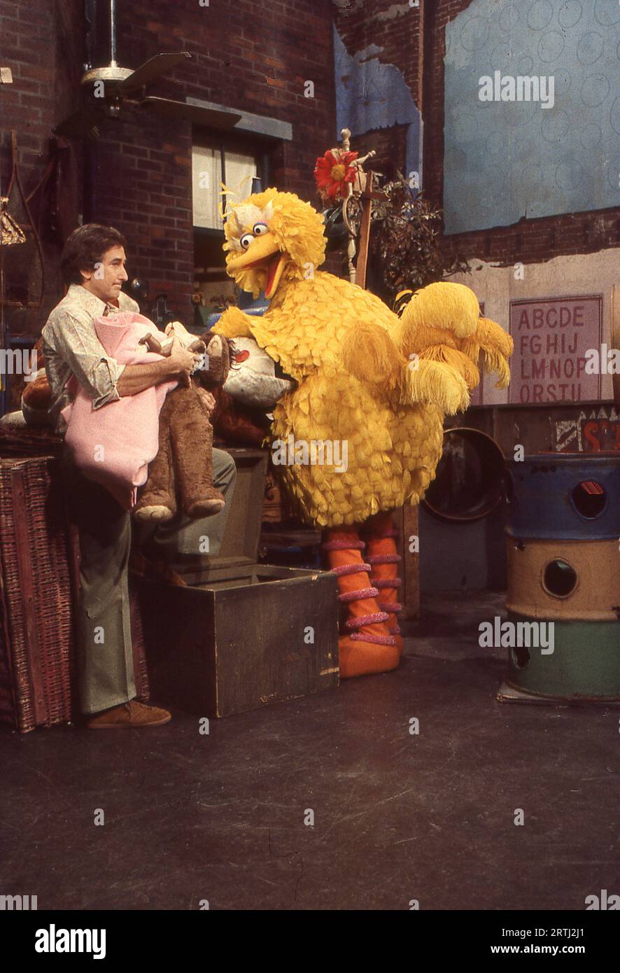 A 1977 photo of rehearsals on the set of Sesame Treet, this one with ...