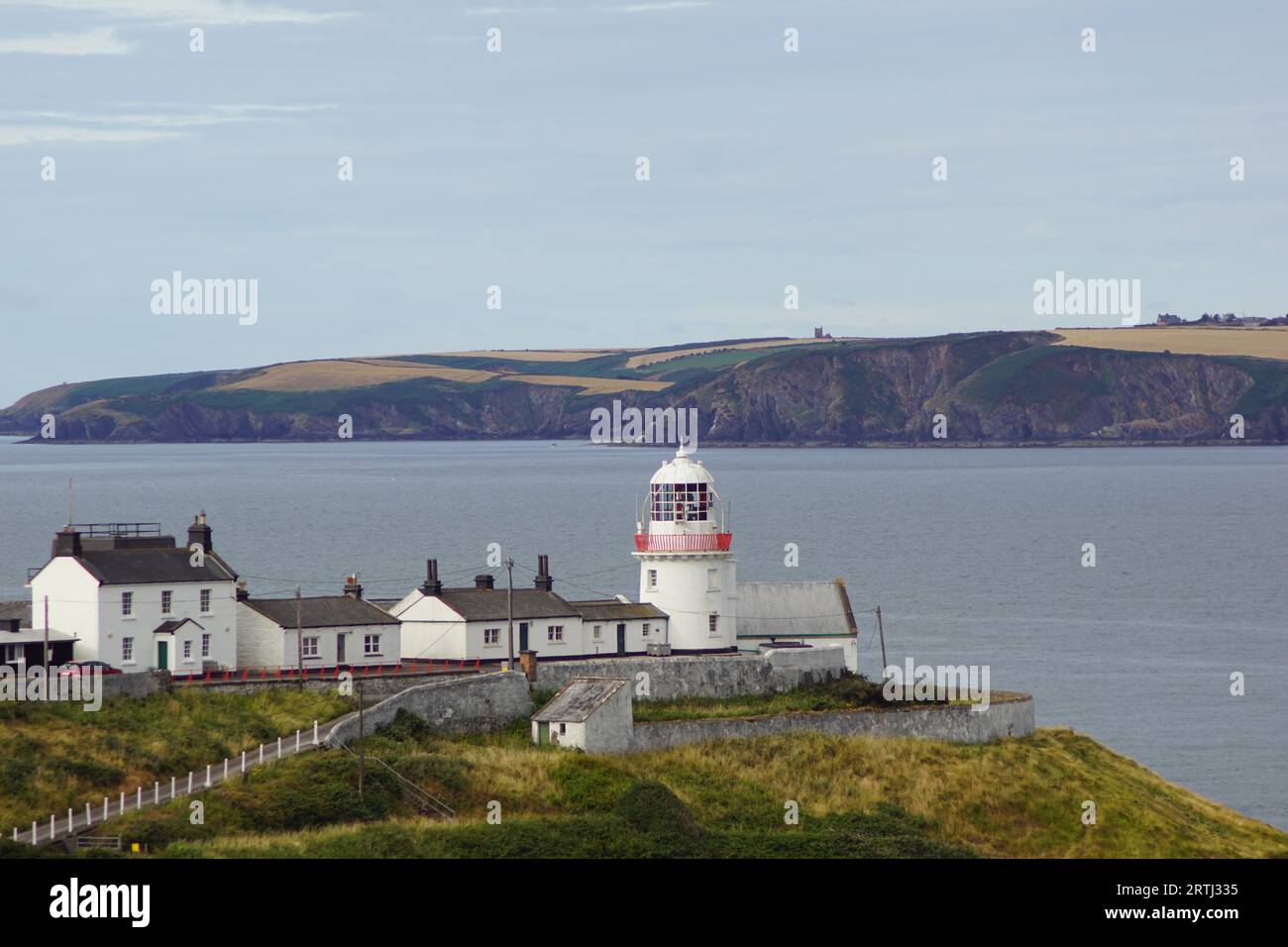 Roche's Point Lighthouse is located at the entrance to Cork Harbor ...