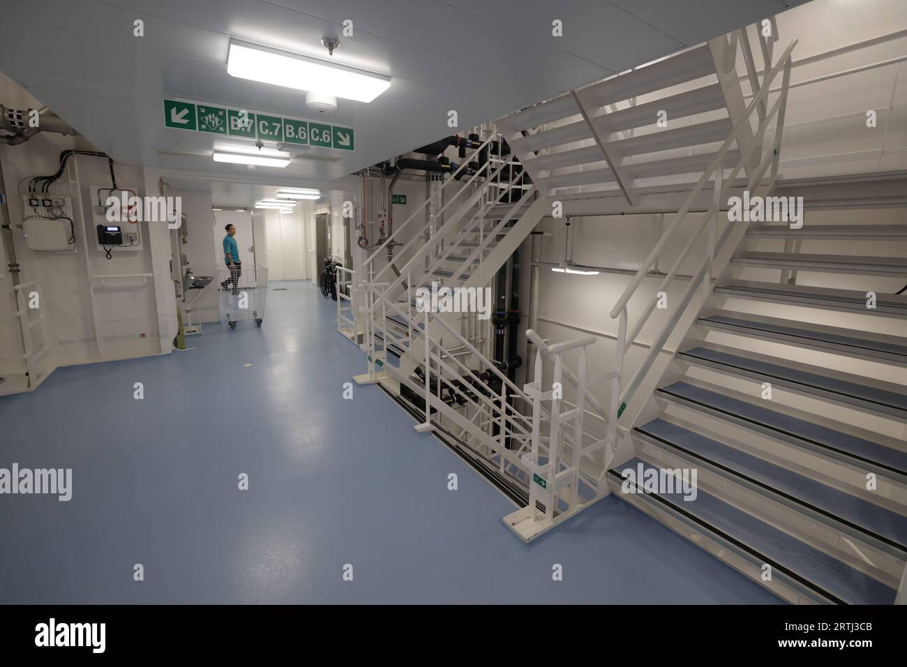 Crew area in a modern cruise ship Stock Photo - Alamy