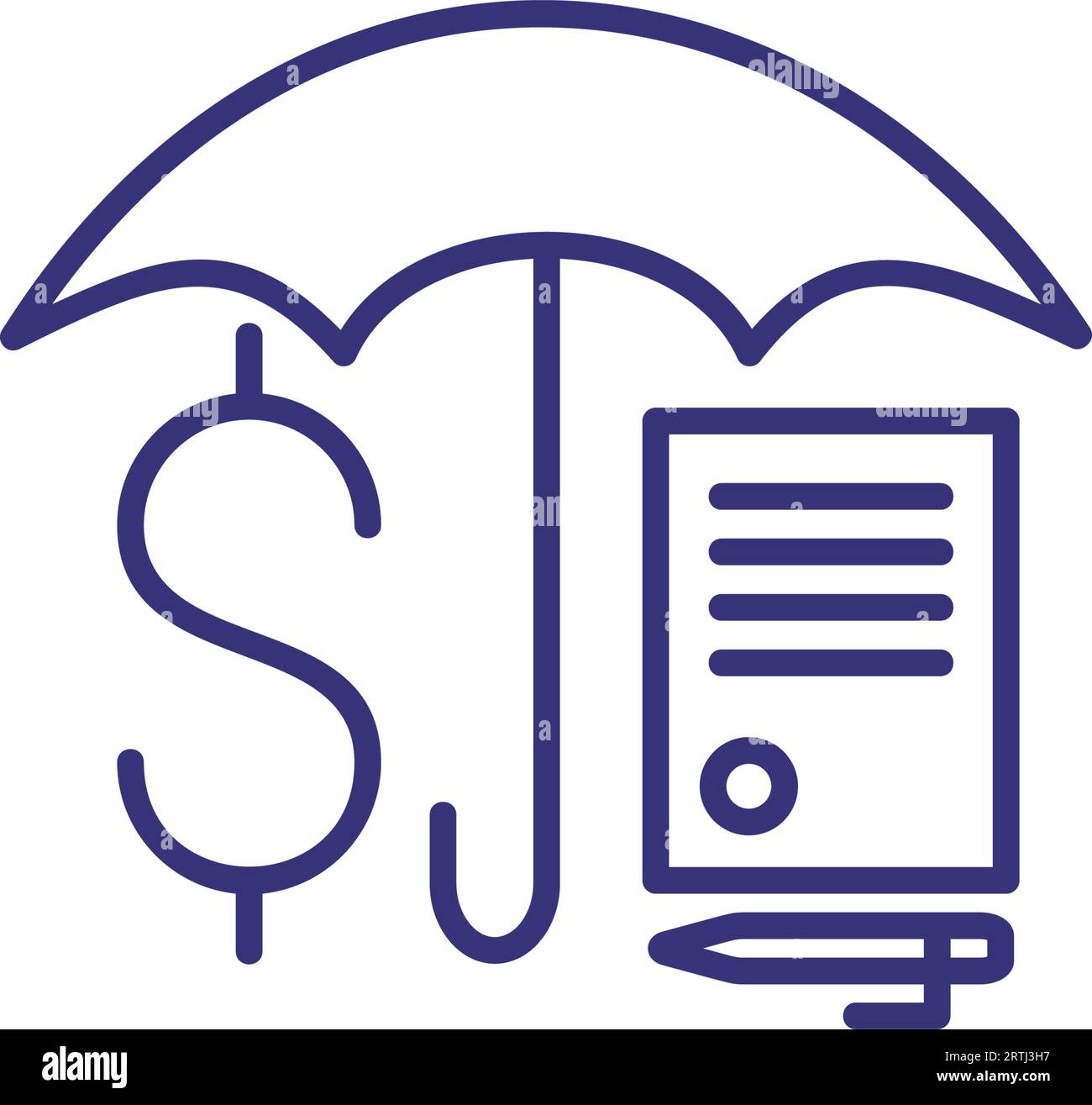 Insurance icon monochrome simple Cut Out Stock Images & Pictures - Alamy
