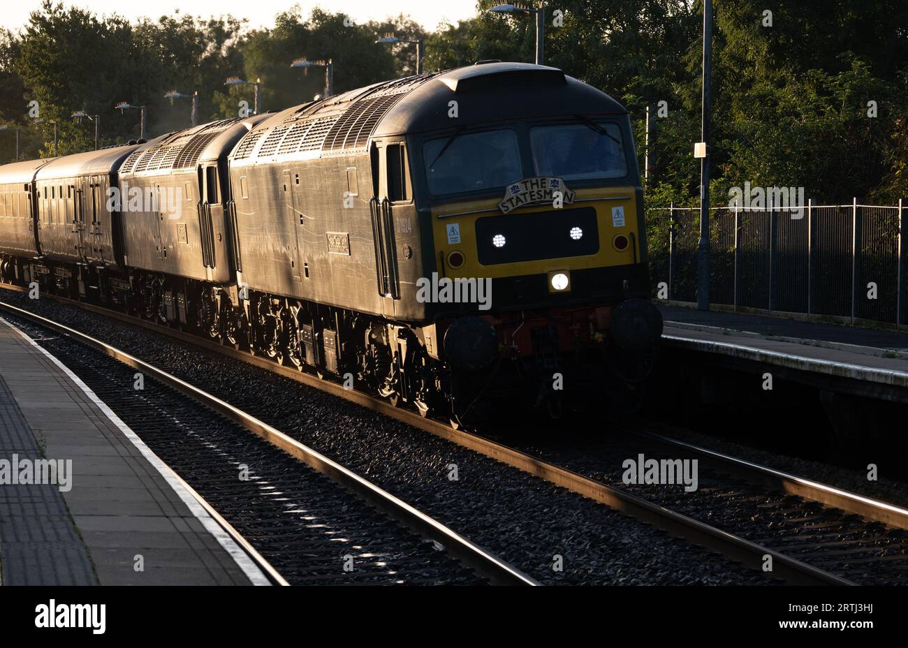Two class 47 diesel locomotives Nos. D1924 and D1935 pulling The ...