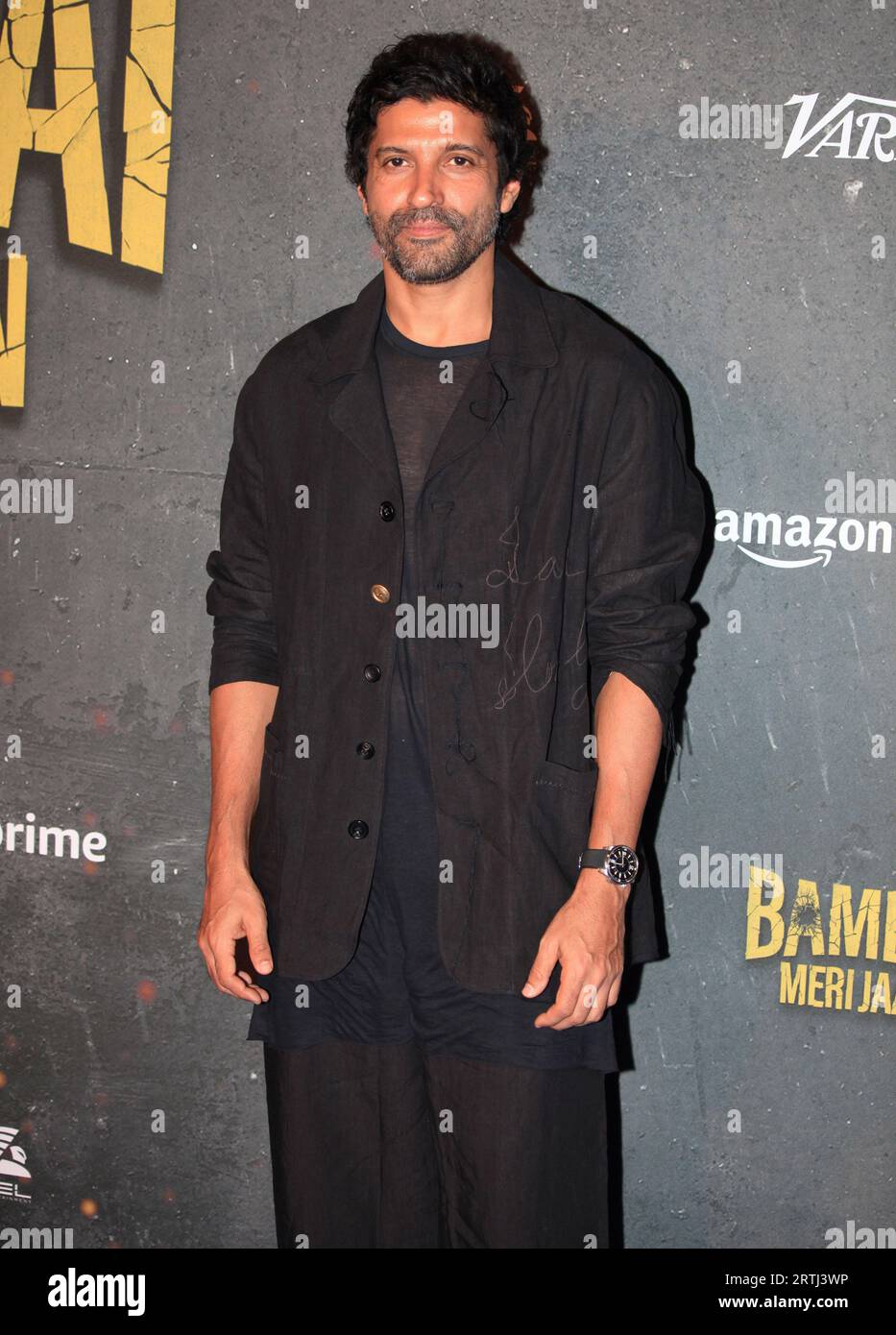 London, UK. Farhan Akhtar at the Bambai Meri Jaan film premiere. Vue Cinema. 12th September 2023 ...