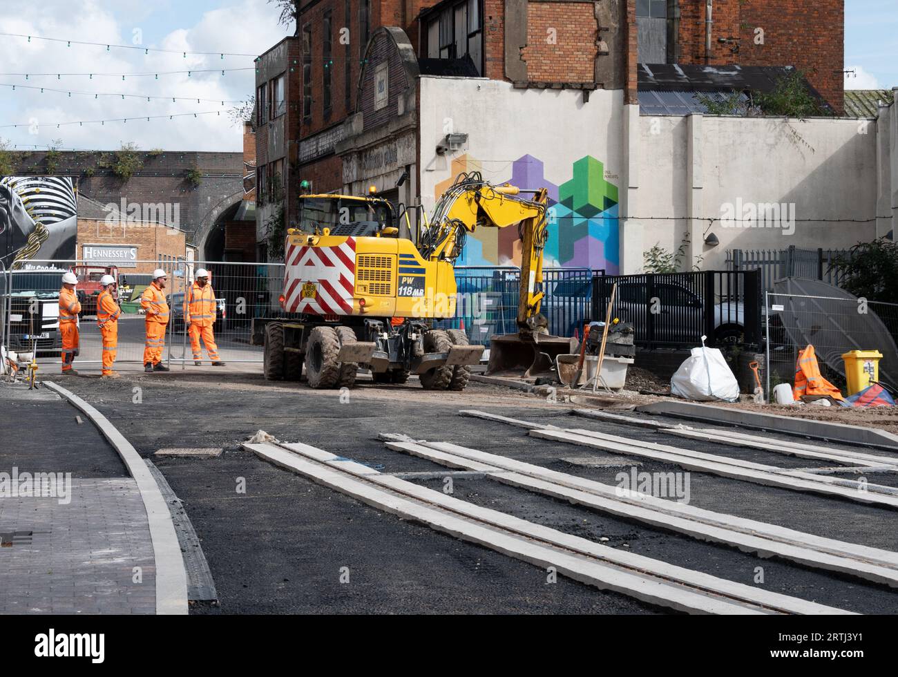 Birmingham tram extension hi-res stock photography and images - Alamy