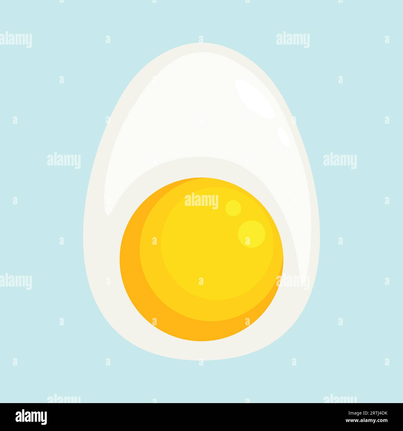 Cartoon egg with yellow yolk. Vector illustration Stock Vector Image ...