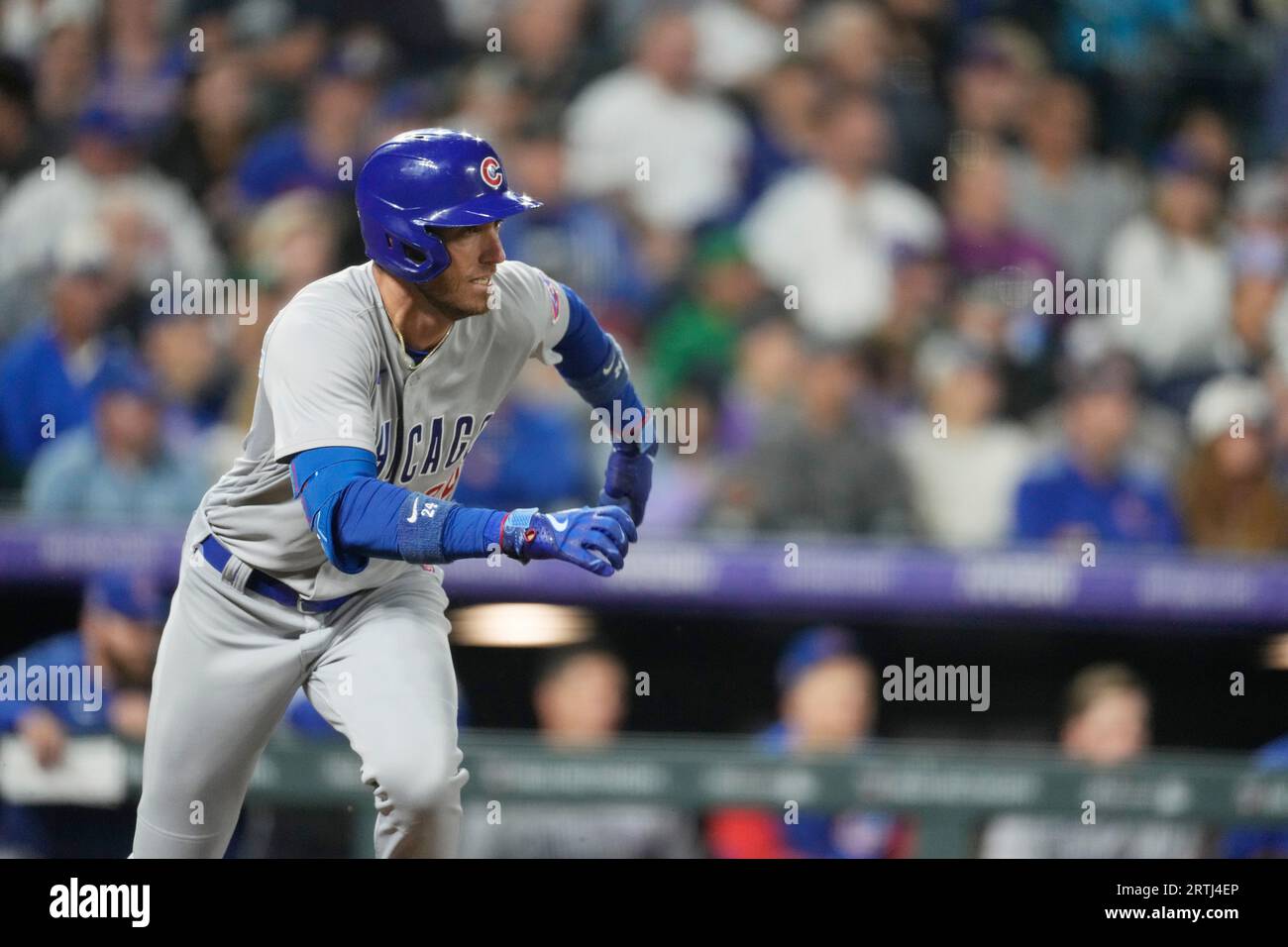Chicago Cubs center fielder Cody Bellinger (24) in the sixth inning of ...