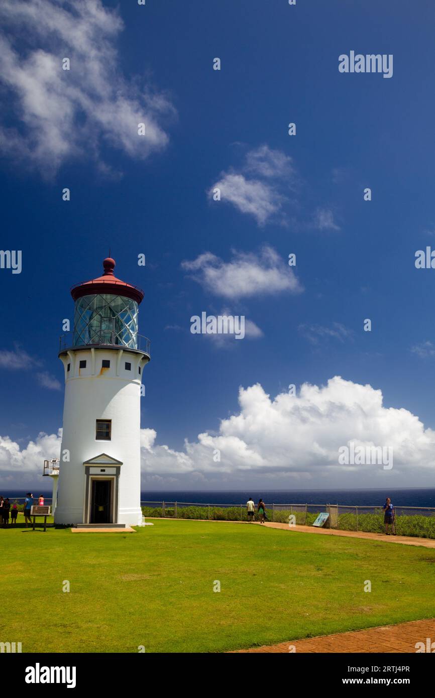 Kilauea Lighthouse at Kilauea Point, the northernmost point of Kauai ...