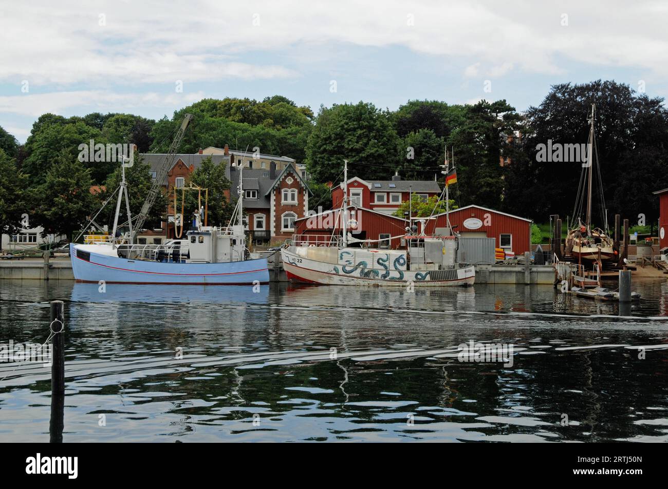 Inside Eckernfoerde Harbour Stock Photo - Alamy