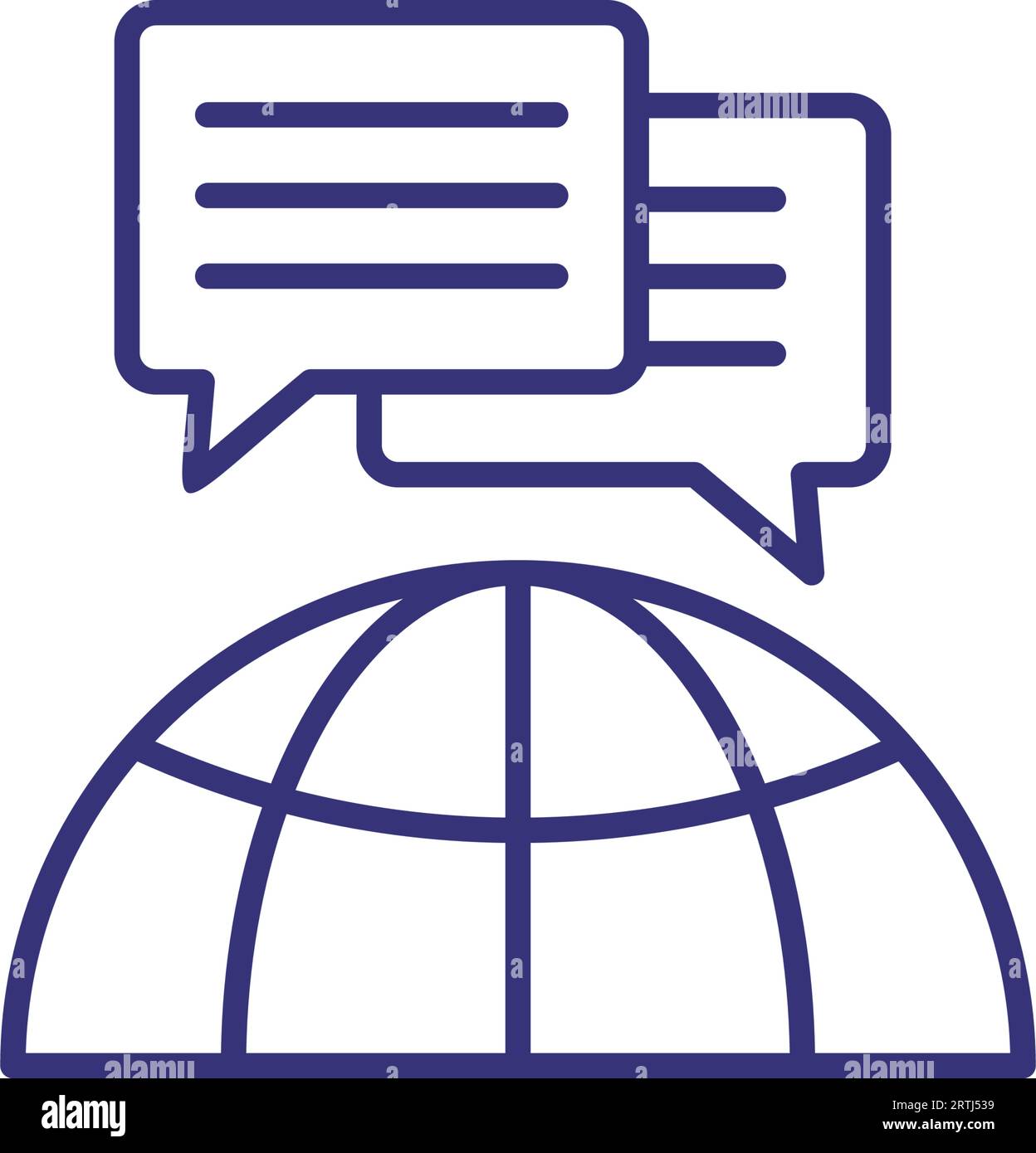 Global dialog icon logo hi-res stock photography and images - Alamy