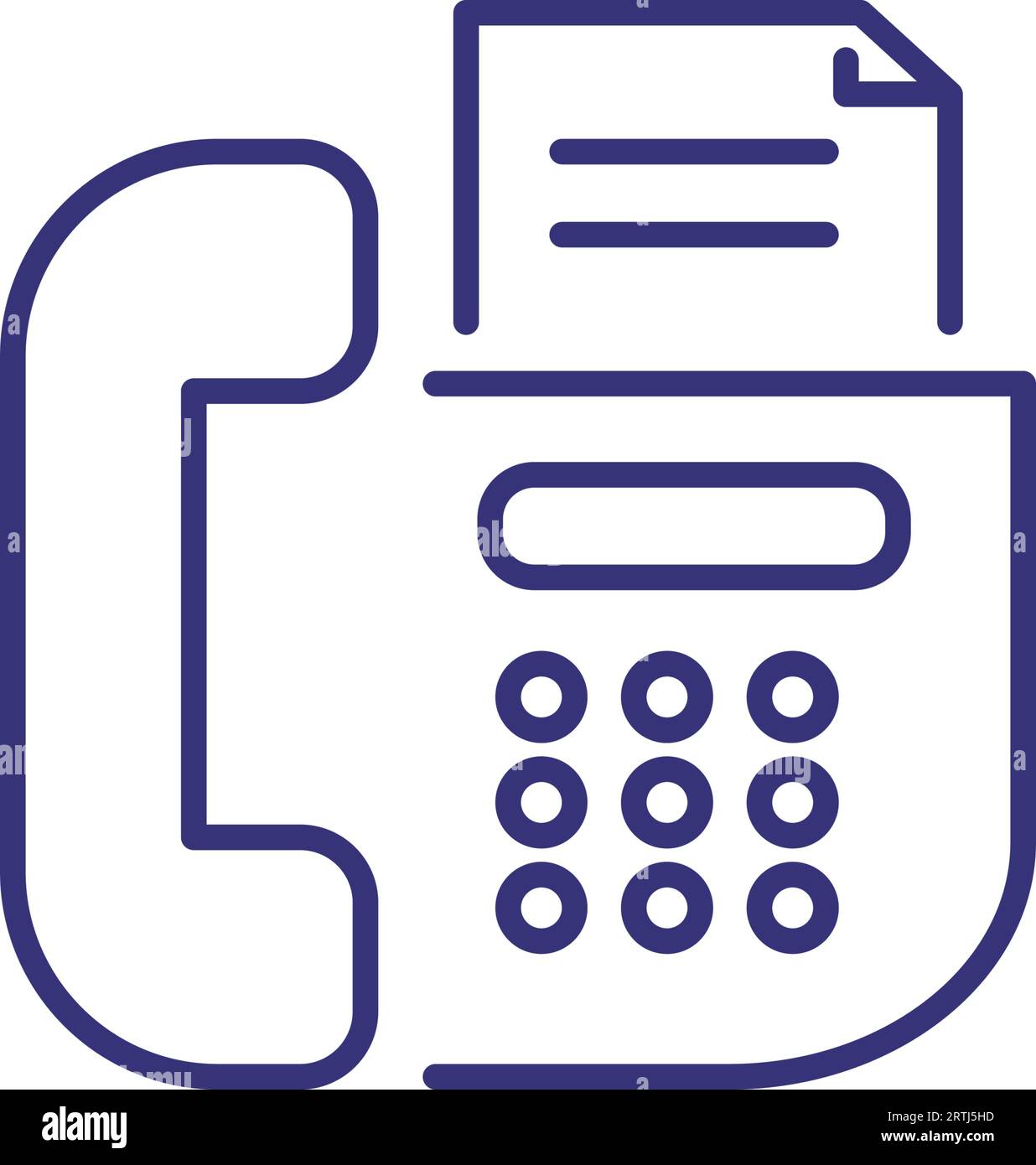 Fax icon silhouette hi-res stock photography and images - Alamy