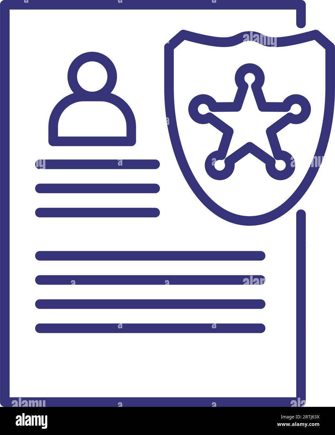 Police badge with document line icon Stock Vector Image & Art - Alamy Police badge with document line icon Stock Vector Image & Art - Alamy