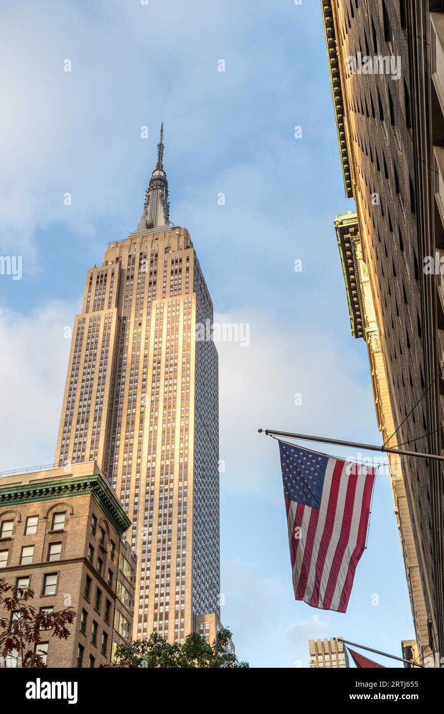 New York, United States of America, November 19, 2016: Low angle view ...