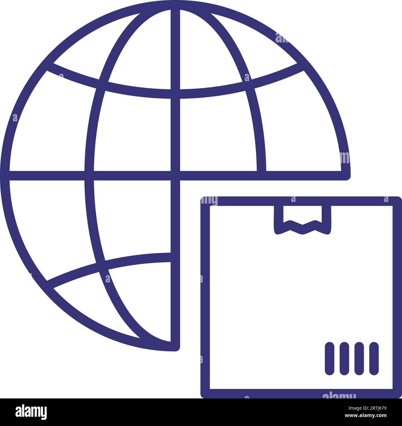 International delivery line icon Stock Vector Images - Alamy