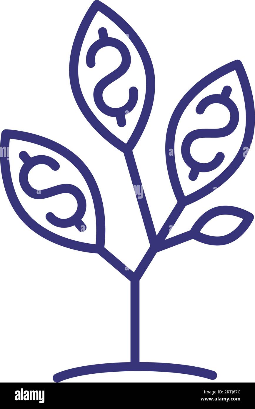 Dollar tree line icon Cut Out Stock Images & Pictures - Alamy