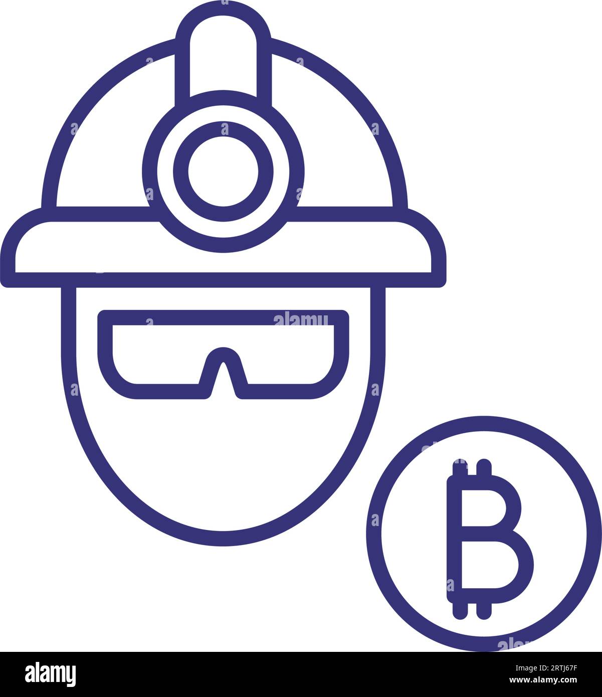 Miner line icon Stock Vector Image & Art - Alamy