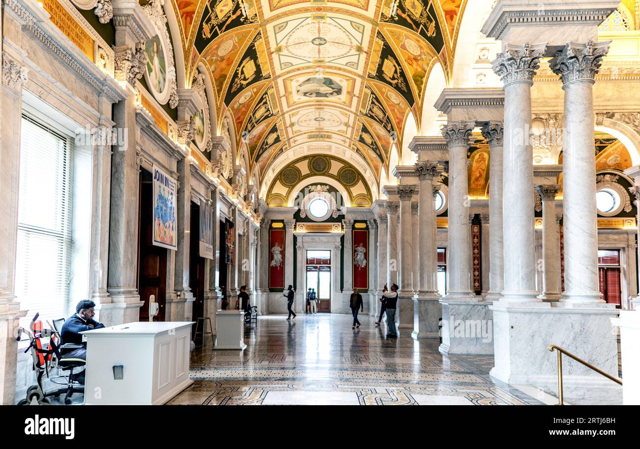 The interior of the Library of The Congress Washington DC USA Stock ...