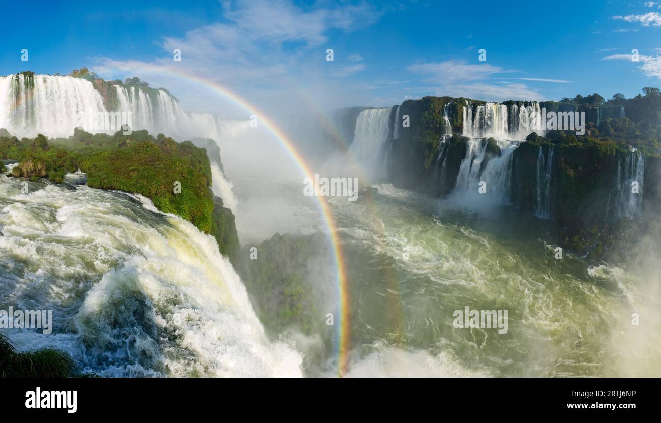 Cataratas waterfalls view from the bottom with some rocks covered by ...