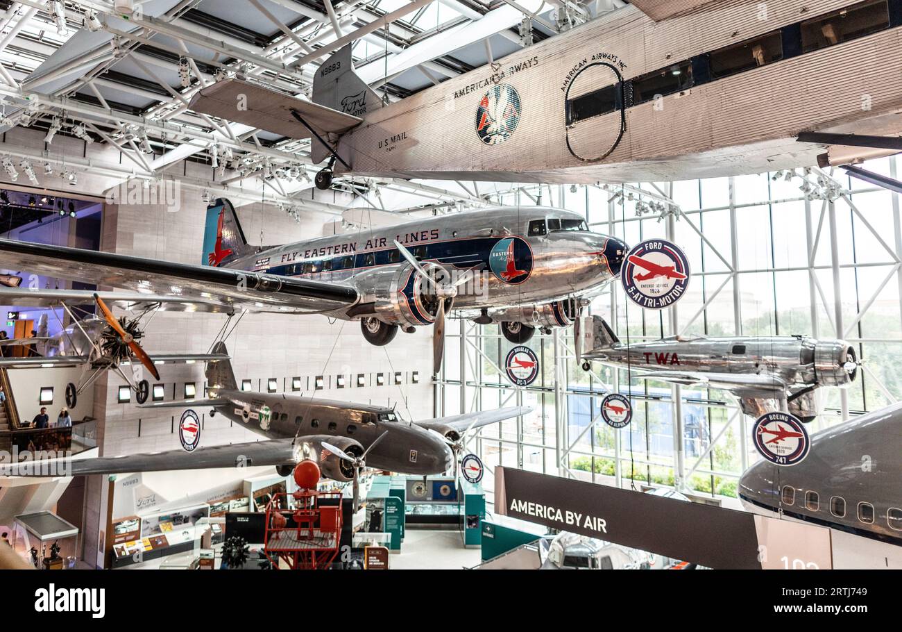 Aeroplanes in The National Air and Space Museum Washington DC USA Stock ...