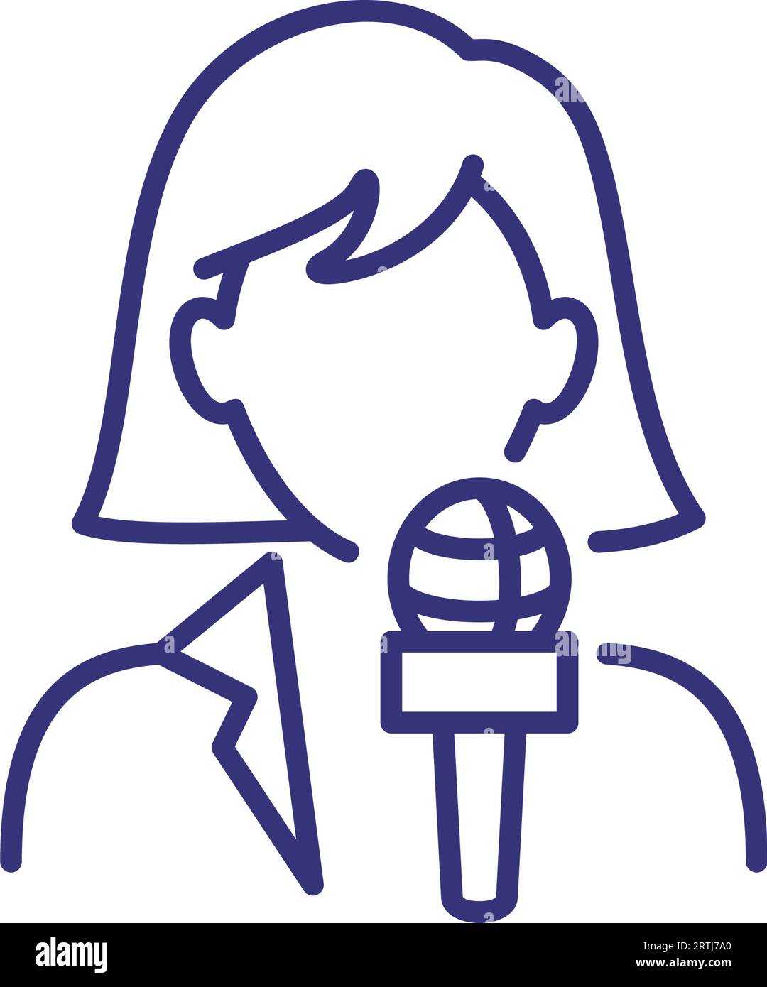 Journalist icon simple element hi-res stock photography and images - Alamy