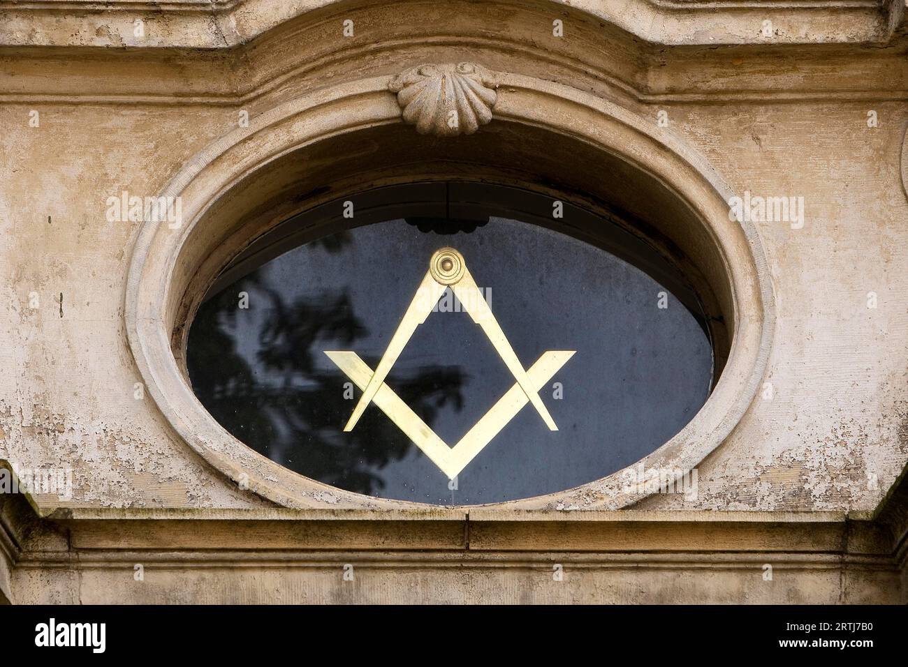 Close-up with compass and angle, two of the best-known symbols of ...
