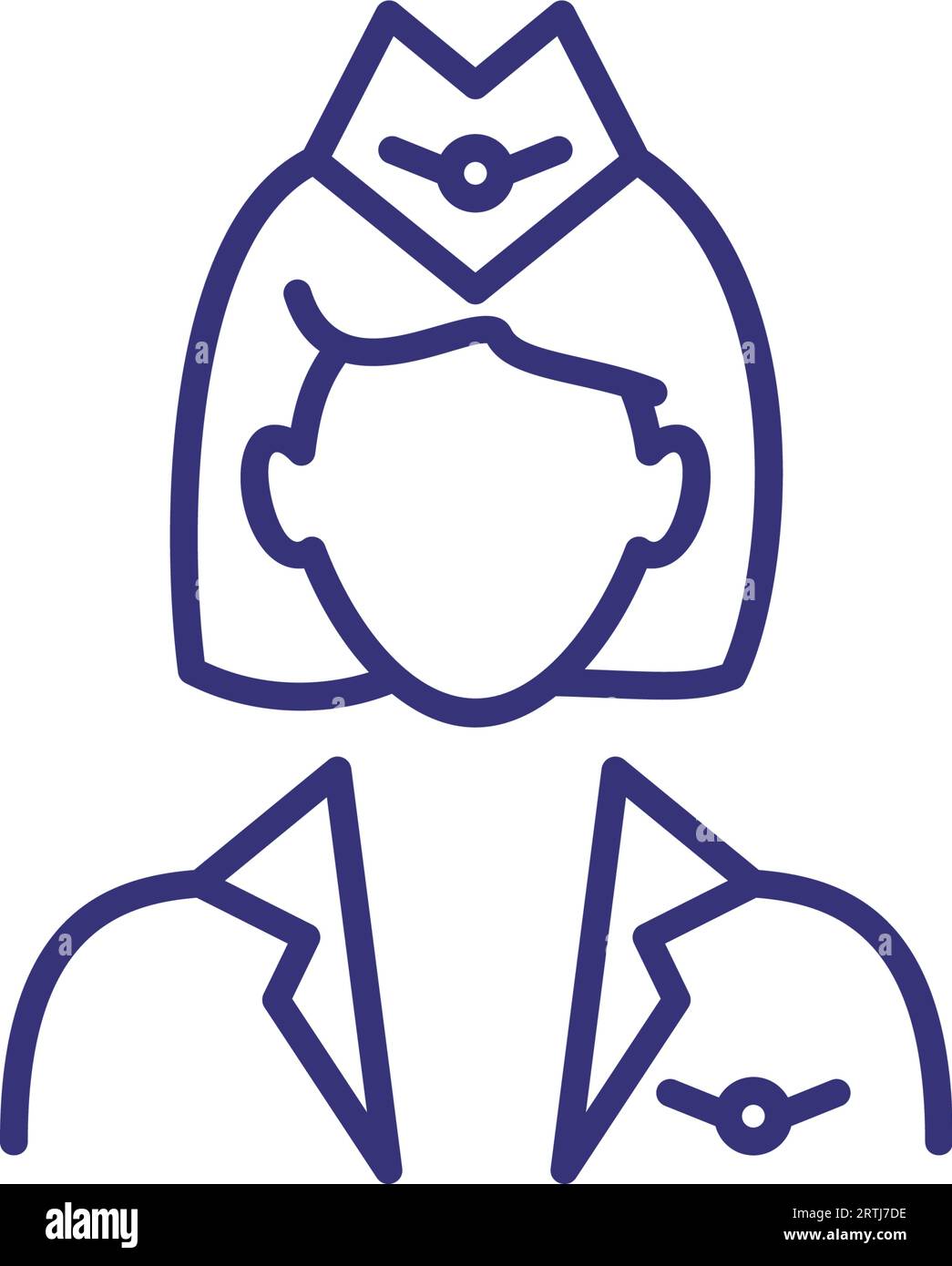Stewardess line icon Stock Vector Image & Art - Alamy