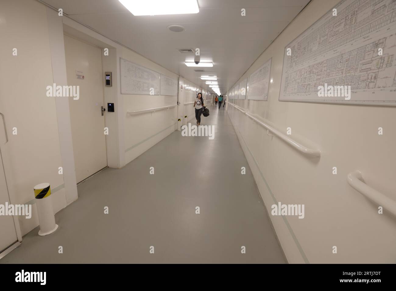 Crew area in a modern cruise ship Stock Photo - Alamy