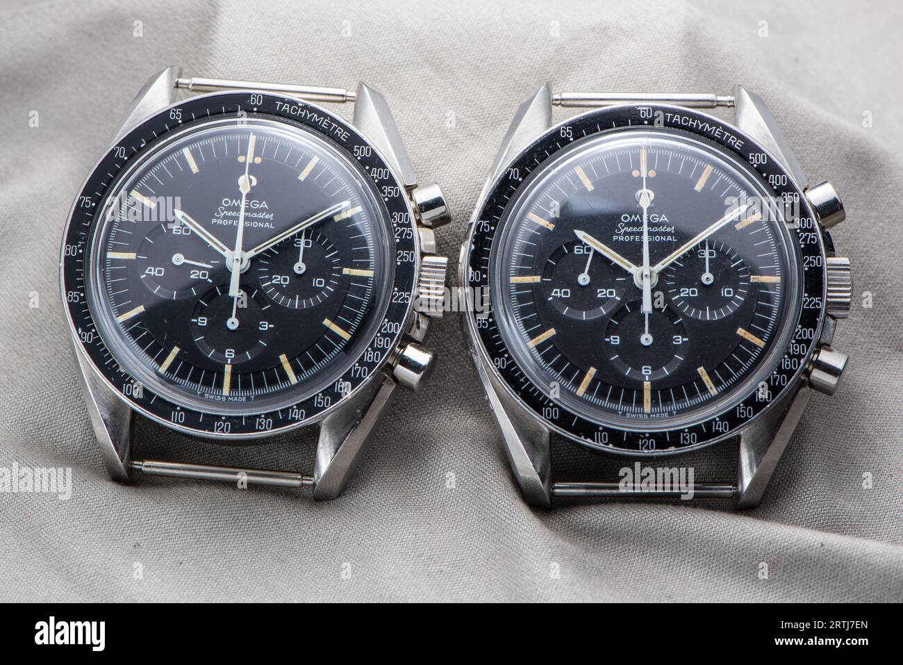 Vintage Omega Speedmaster with radial dial and Nasa Inscriptions Stock ...