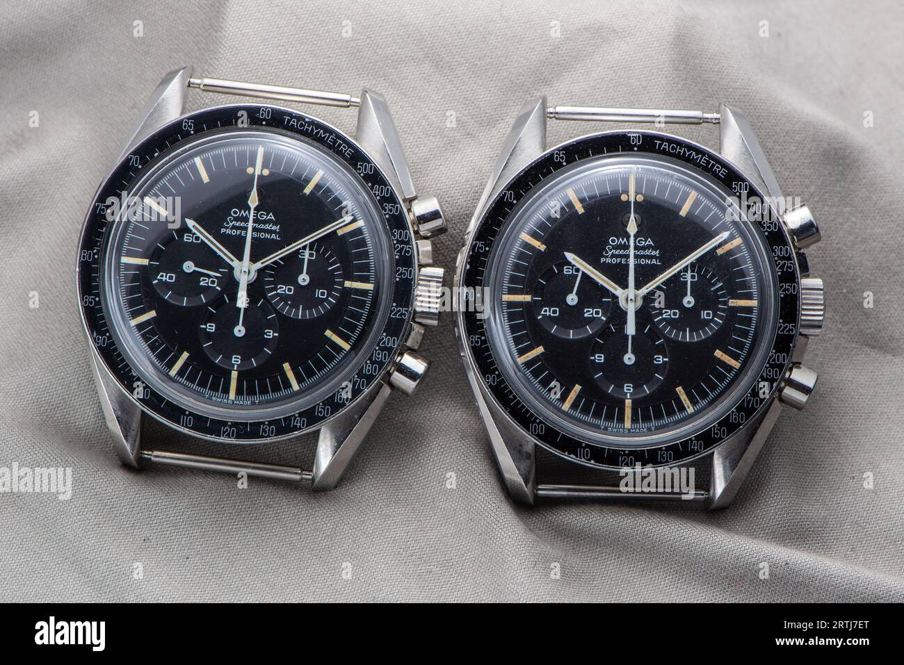 Vintage Omega Speedmaster with radial dial and Nasa Inscriptions Stock ...