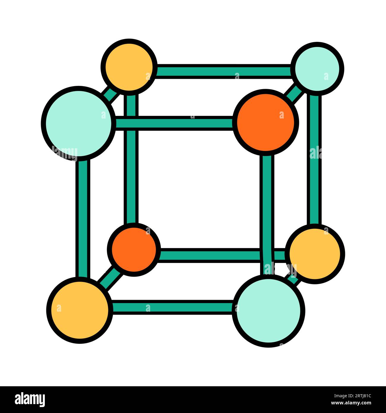 Science school molecular structure education icon. Chemistry and ...