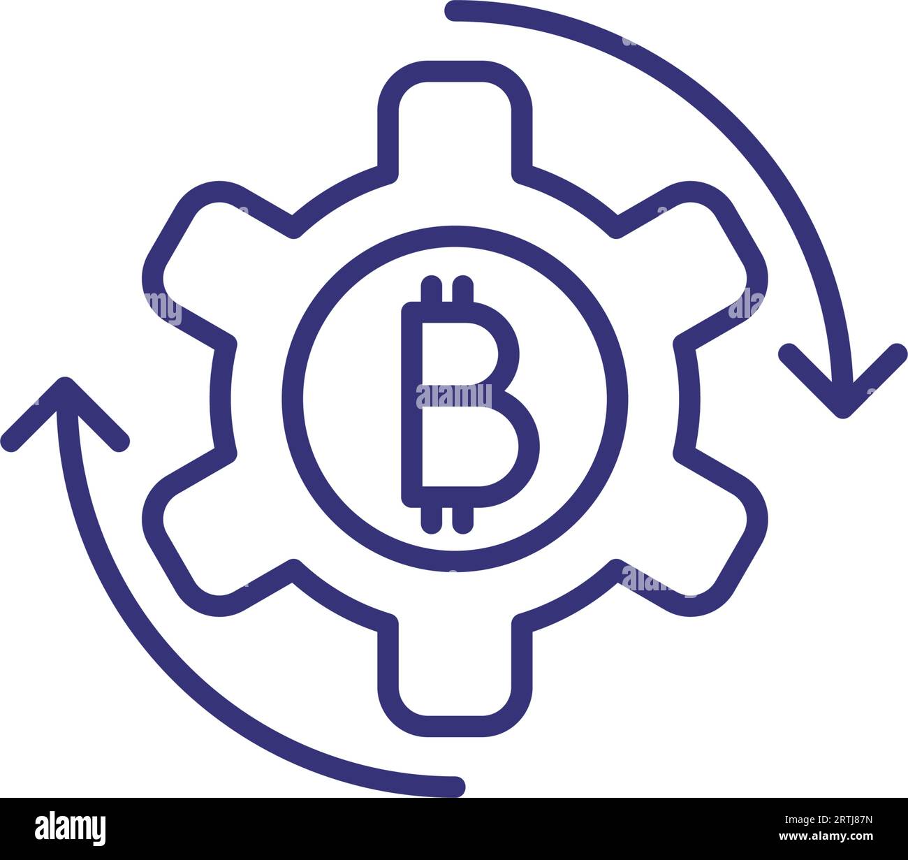 Finance commerce cog icon Stock Vector Images - Alamy