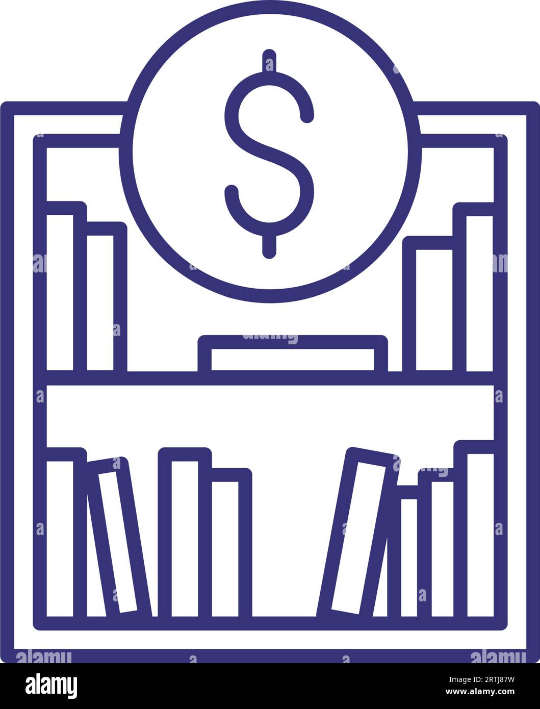 Investment knowledge icon line Cut Out Stock Images & Pictures - Alamy