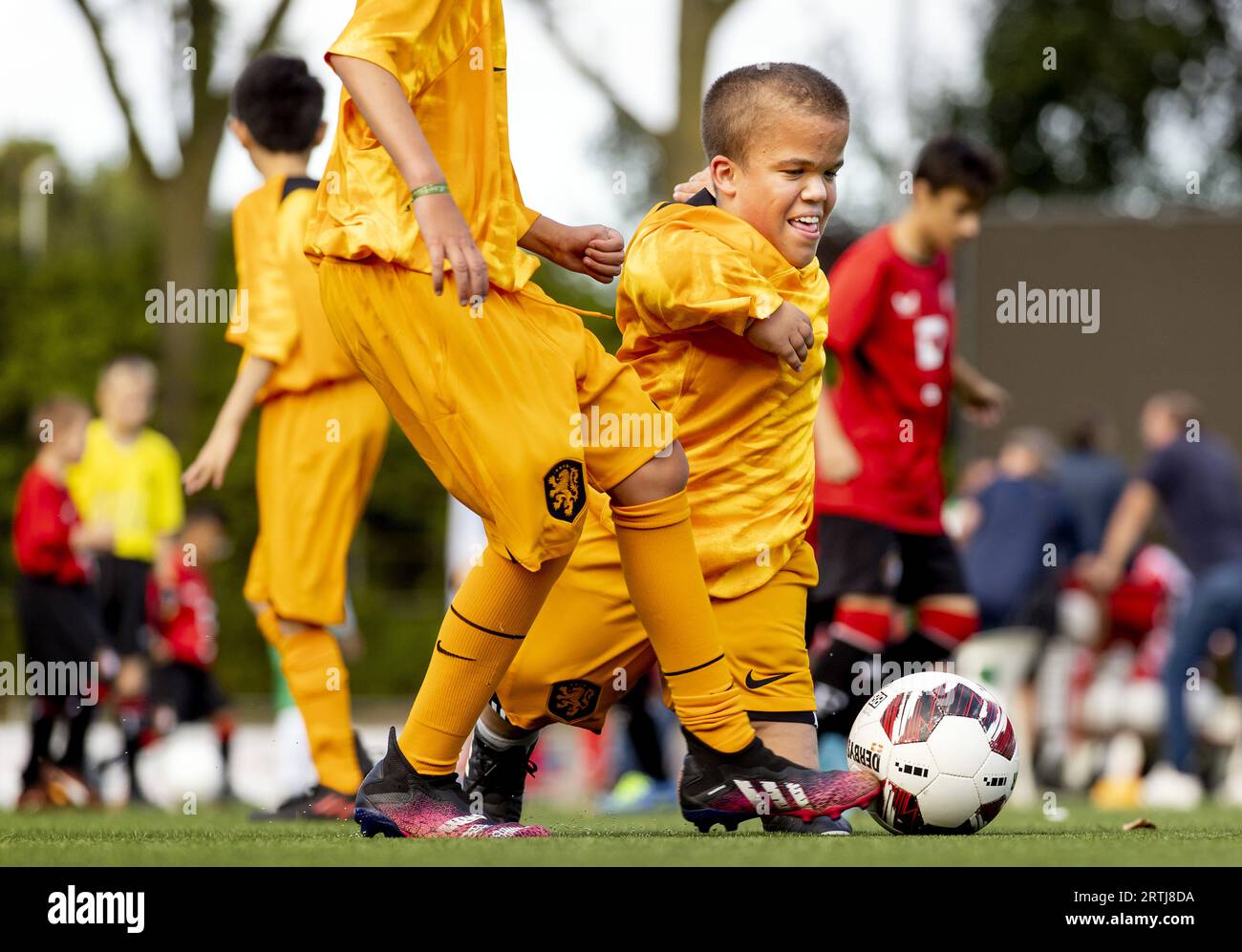 BARENDRECHT - A football player in action during a G-football ...