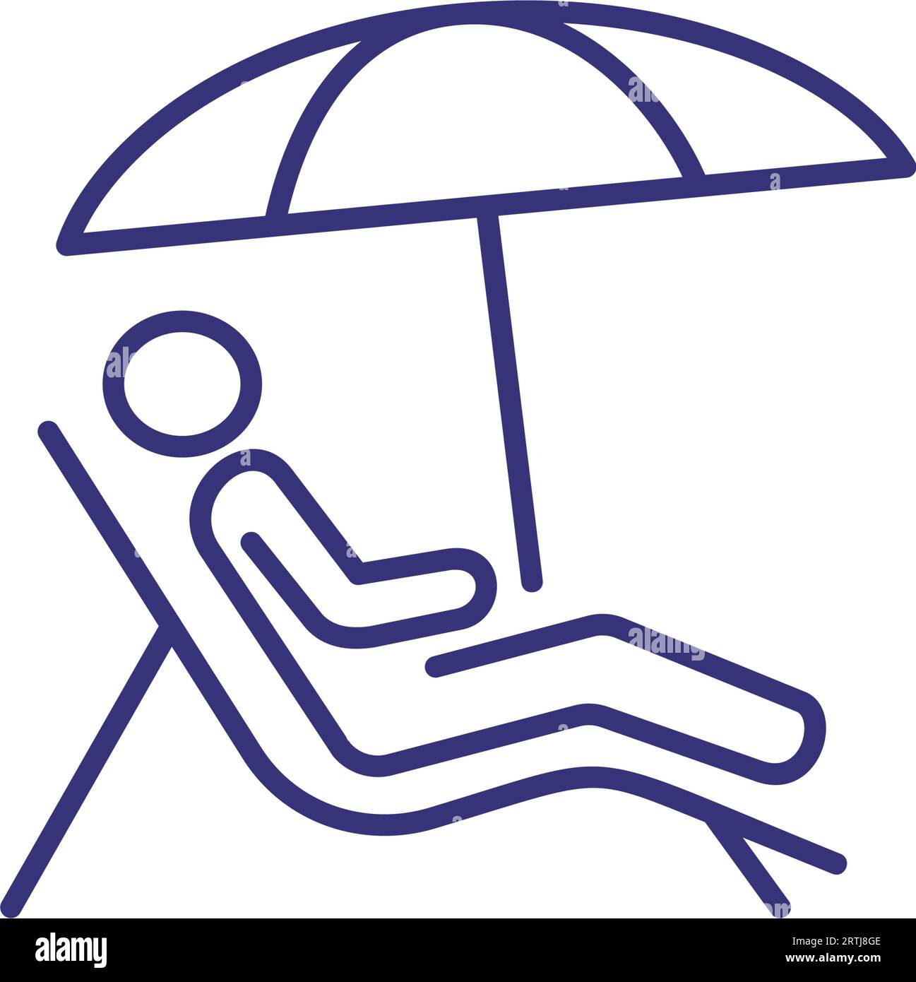 Man sunbathing beach flat Stock Vector Images - Alamy