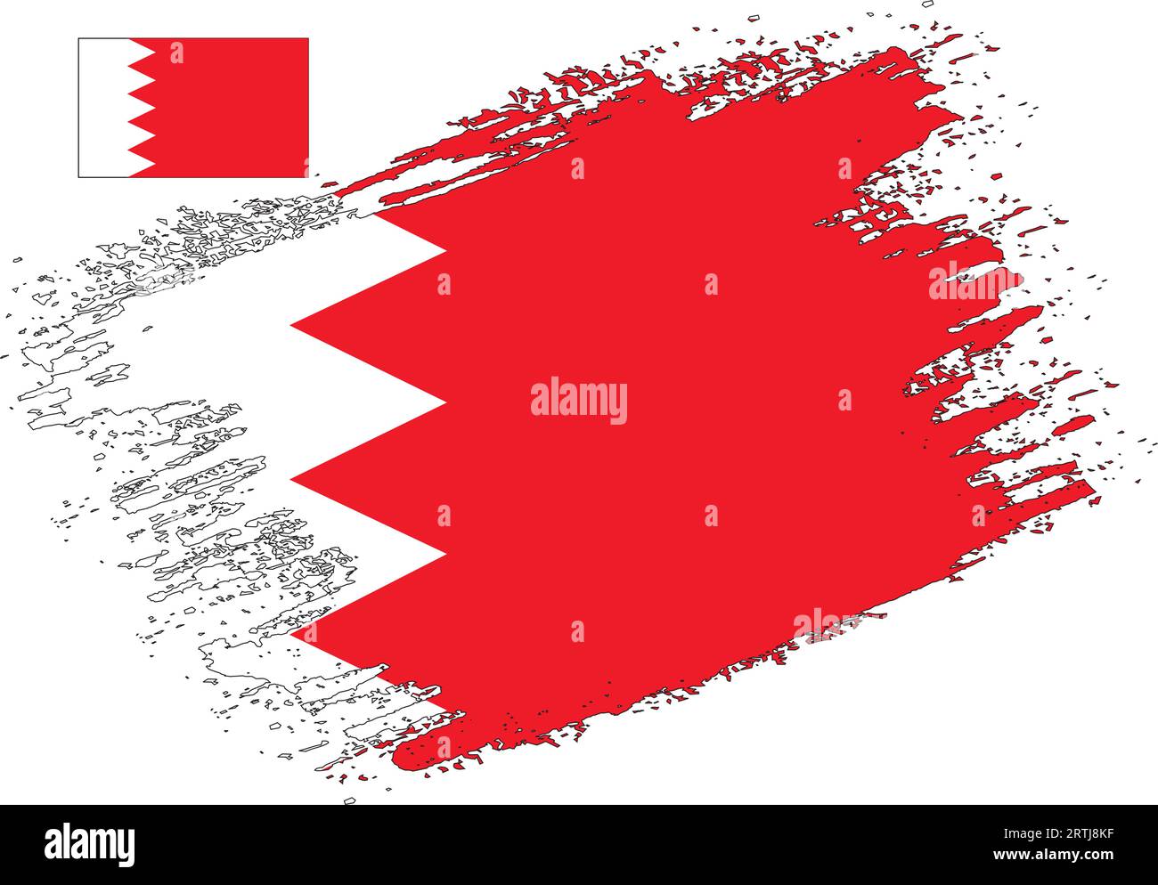 Brush Design Bahrain Flag Vector Stock Vector Image & Art - Alamy