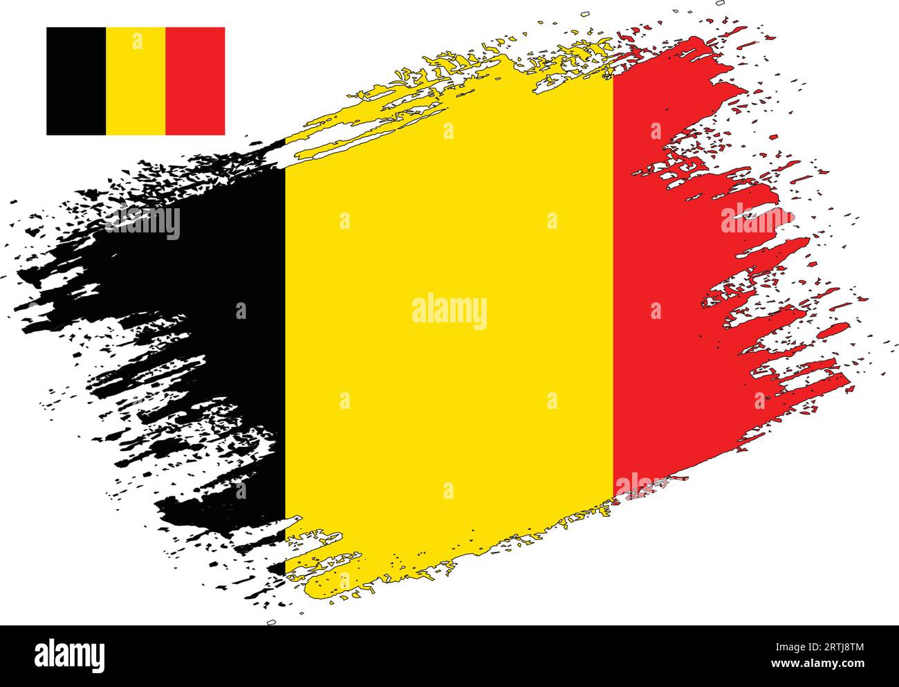 Brush Design Belgium Flag Vector Stock Vector Image & Art - Alamy
