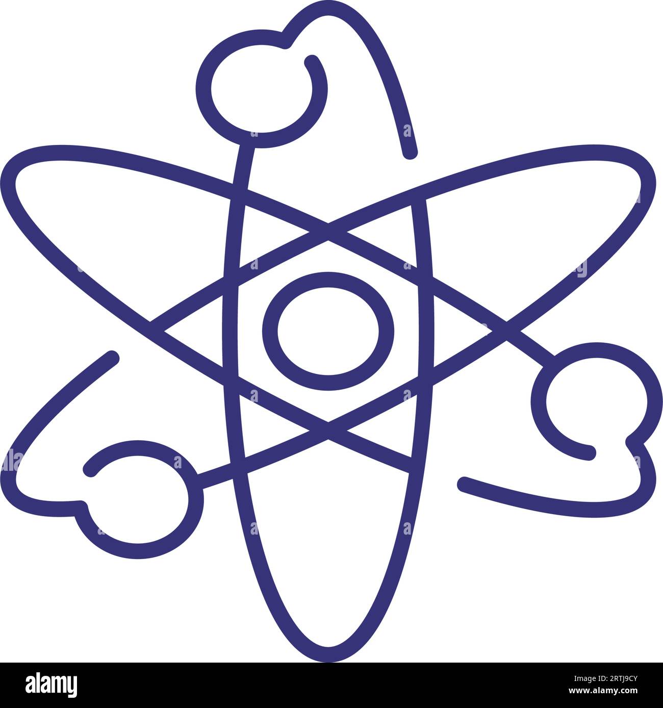 Simple line icon nuclear Cut Out Stock Images & Pictures - Alamy