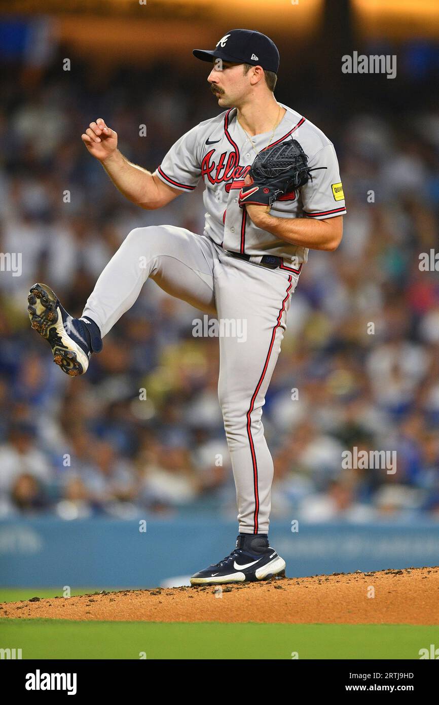 LOS ANGELES, CA - AUGUST 31: Atlanta Braves pitcher Spencer Strider (99 ...