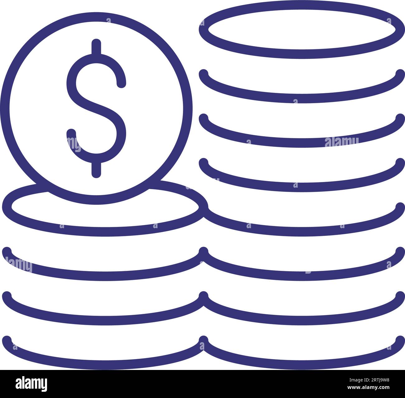 Coins line icon Stock Vector Image & Art - Alamy