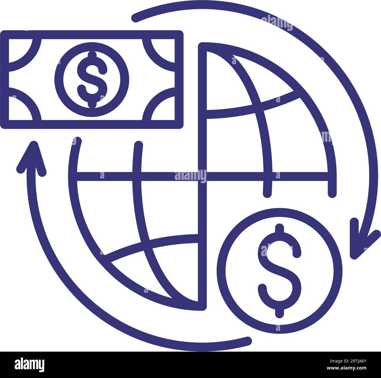 Global budget line icon Stock Vector Image & Art - Alamy